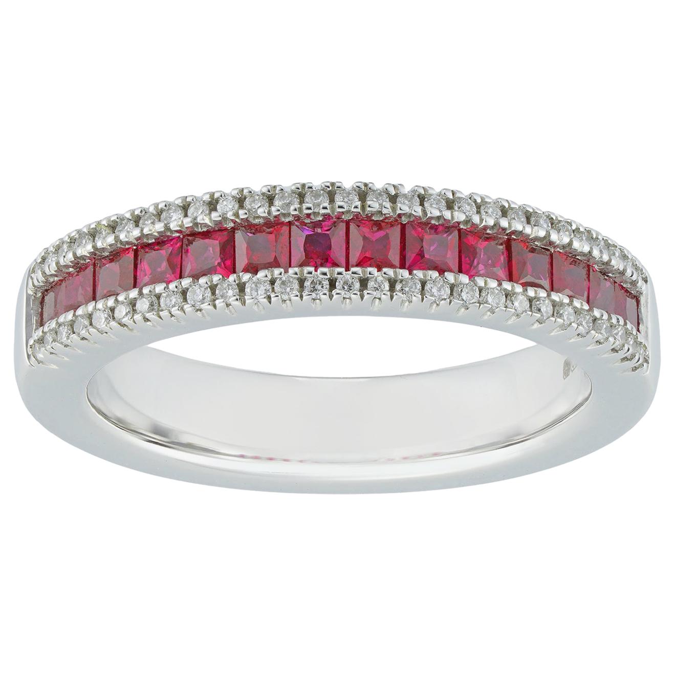 Cartier Diamond and Ruby Ring at 1stDibs