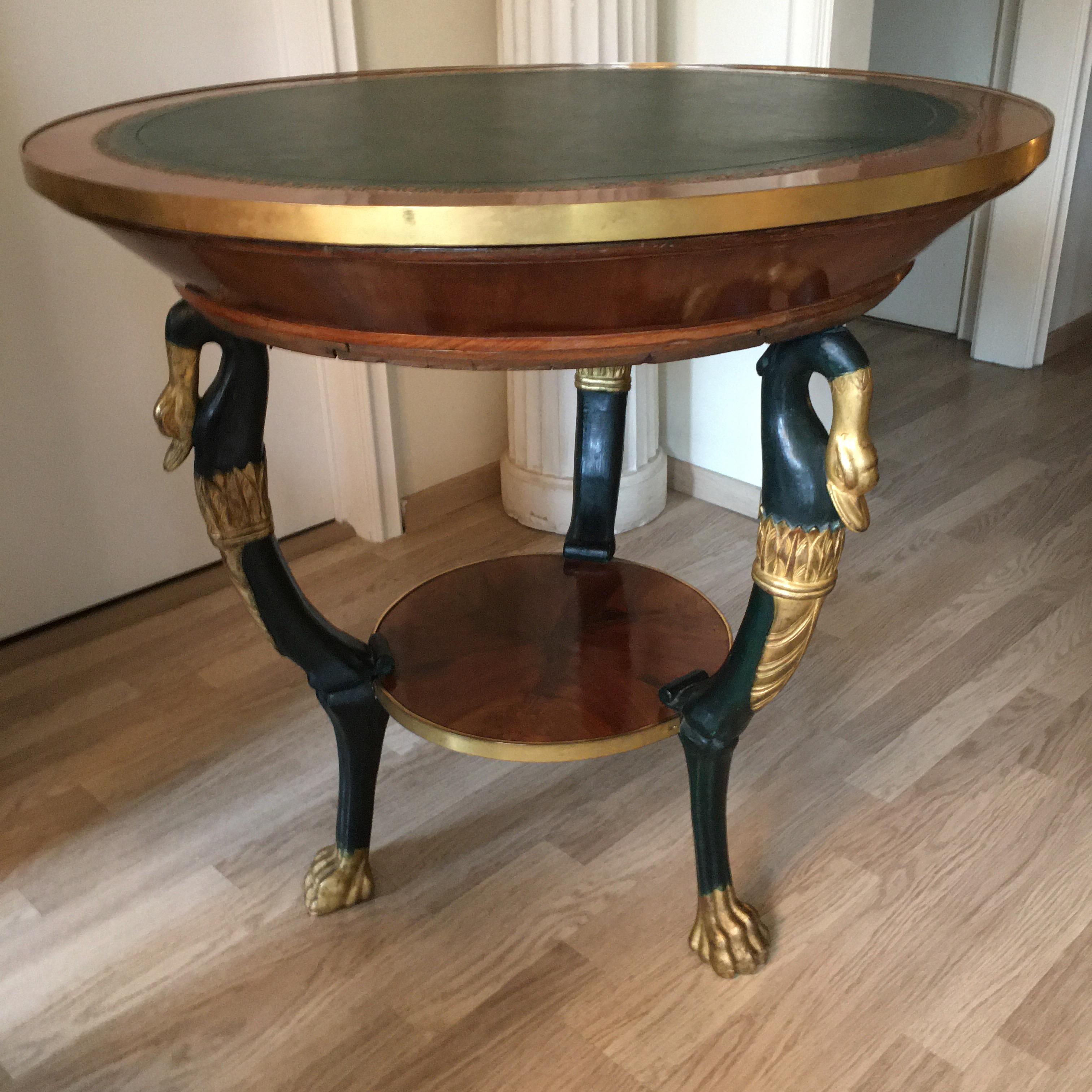 Russian Empire Style Mahogany Veneer Table Able to Form a Jardinière at ...