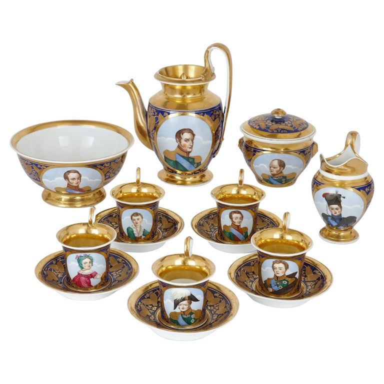 Russian Porcelain Tea Service, Early 19th Century For Sale at 1stDibs