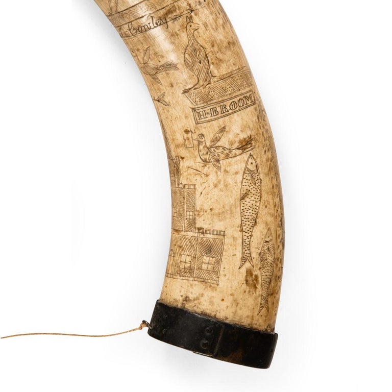 Sailor’s Carved Cow Horn at 1stDibs