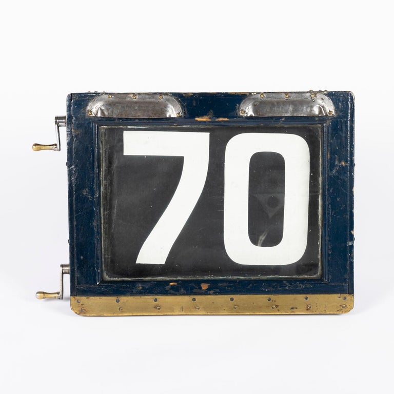 Scrolling Tram Sign with Route Numbers and Destinations For Sale at 1stDibs