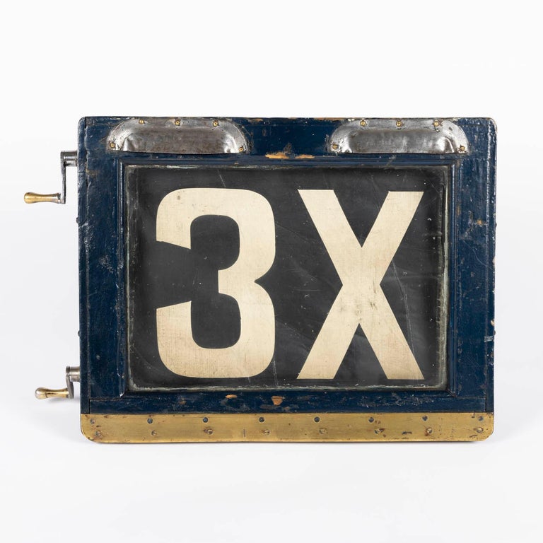 Scrolling Tram Sign with Route Numbers and Destinations For Sale at 1stDibs