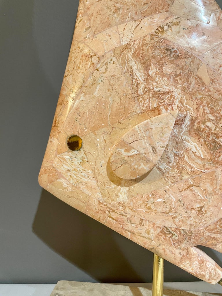 A Sculptural Tessellated Marble Tropical Fish For Sale at 1stDibs