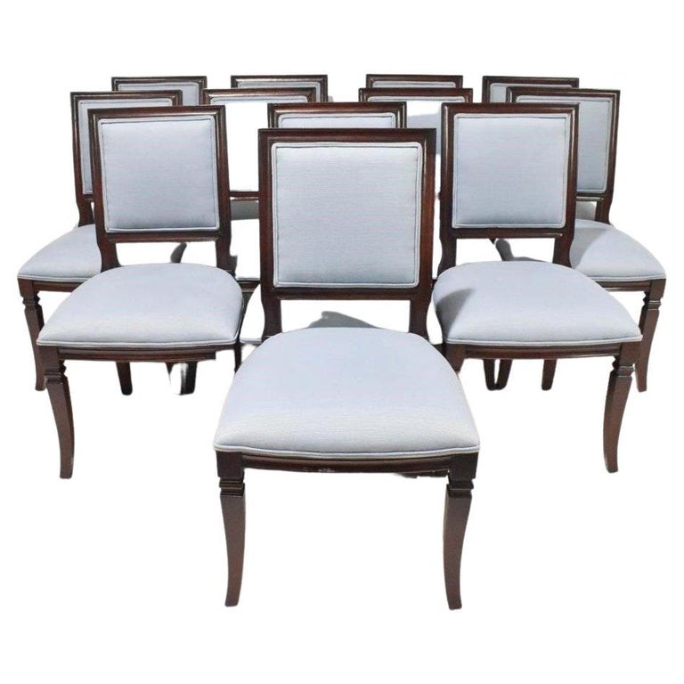 Set of 12 Elegant French Directoire Style Dining Chairs For Sale at ...