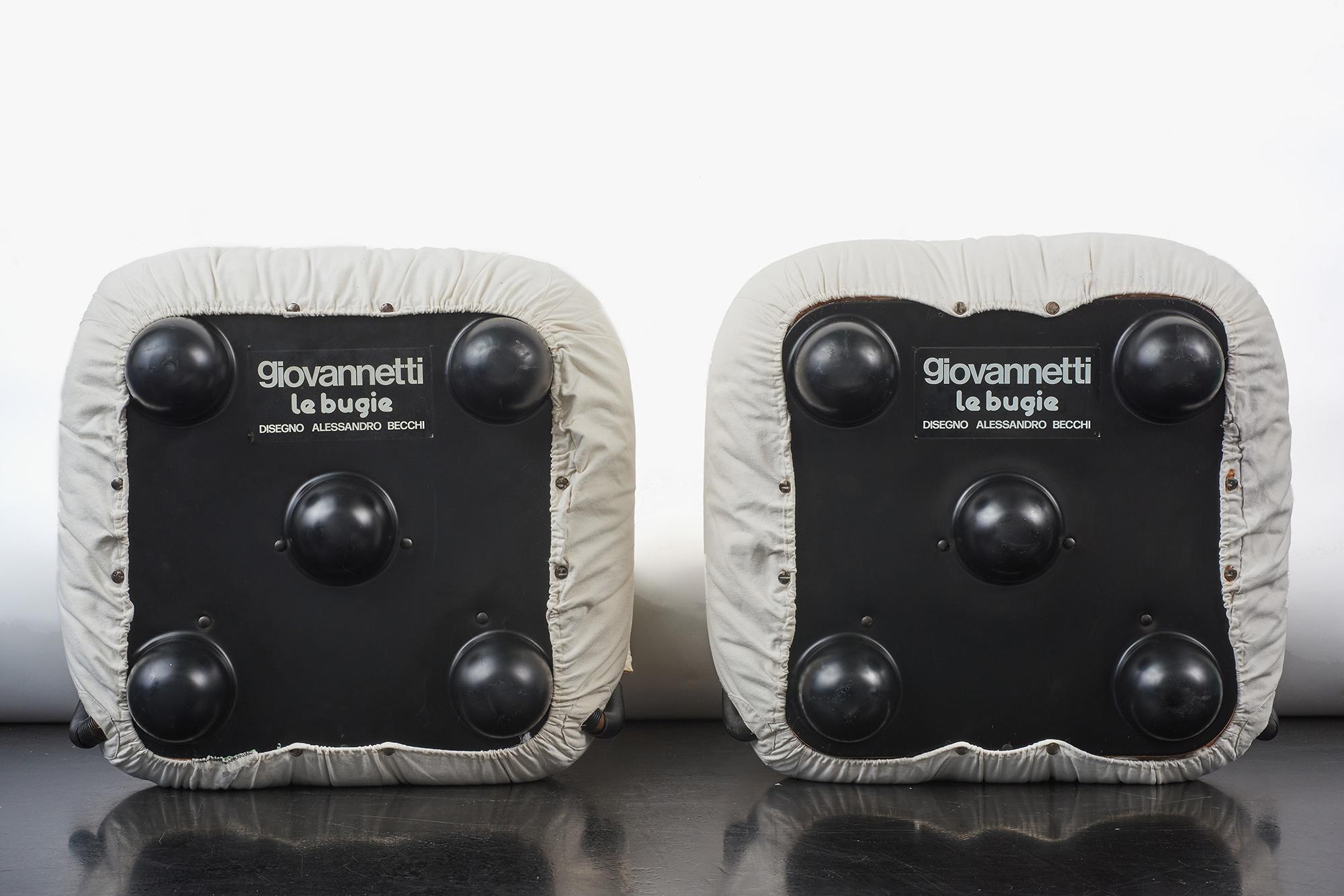 Set of 2 “Le Bugie” Chairs by Alessandro Becchi for Giovannetti, Italy ...