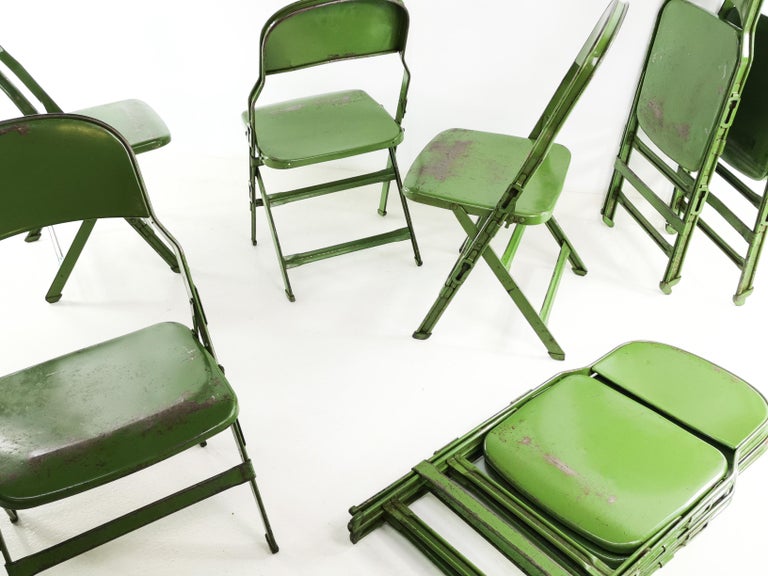 Set of 4 Vintage Clarin Corp Military Army Folding Chairs, Midcentury ...