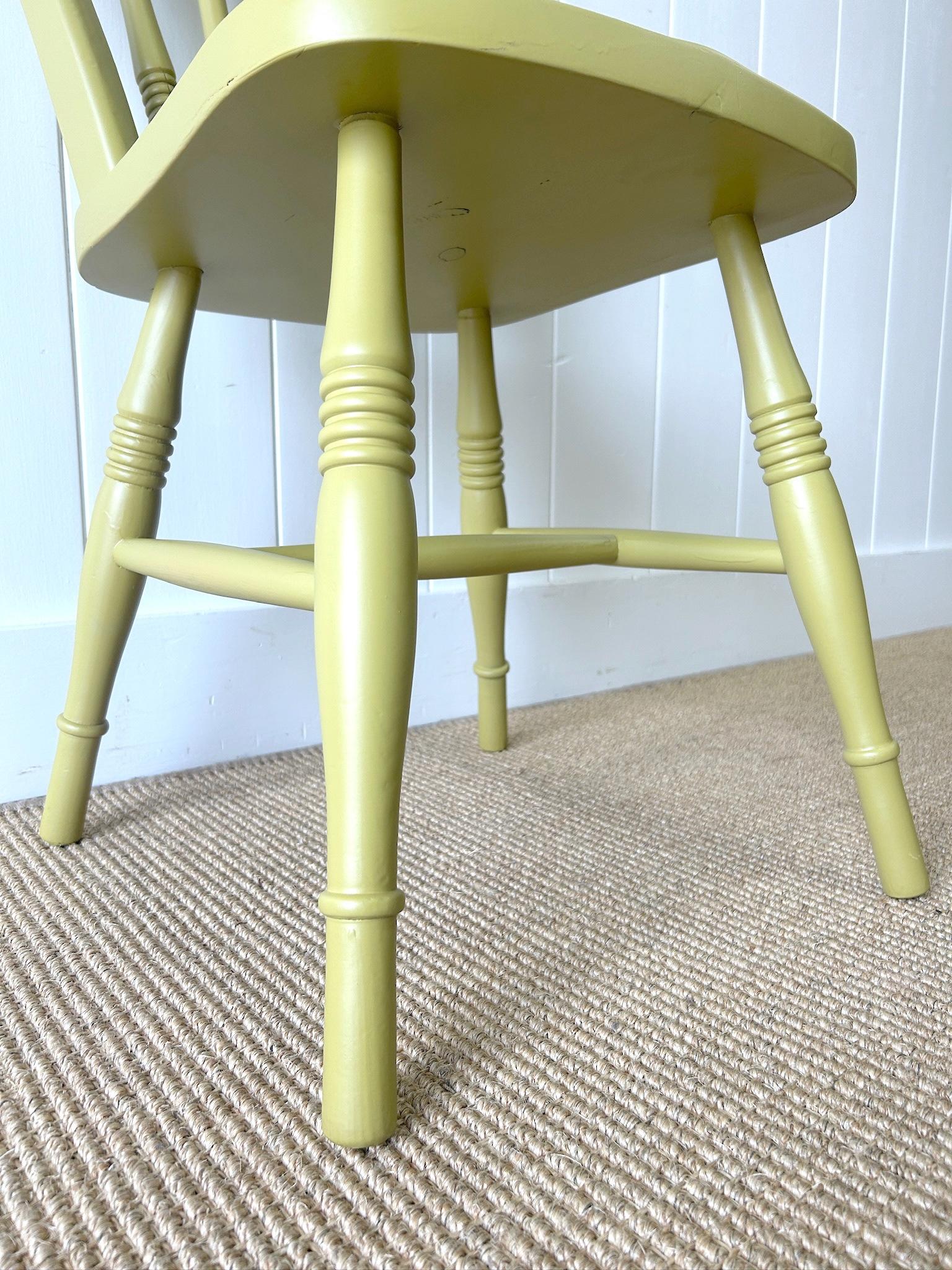 A Set of 5 Antique Ash Spindle Back Side Chairs For Sale at 1stDibs