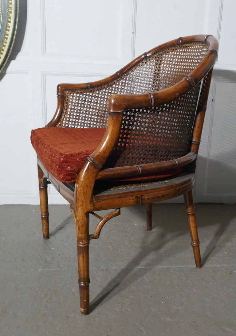 Set of 6 Art Deco Golden Simulated Bamboo Dining Chairs at 1stDibs