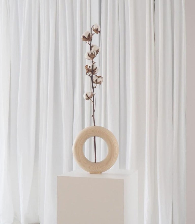 Set of 6 Ash Wood Vacuum Vases by Valeria Vasi For Sale at 1stDibs