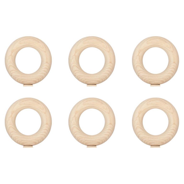 Set of 6 Ash Wood Vacuum Vases by Valeria Vasi For Sale at 1stDibs