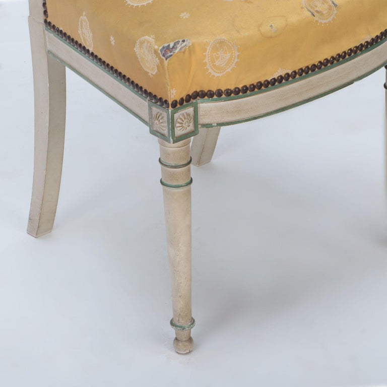 Set of 6 Painted French Directoire Style Dining Chairs, C 1920 For Sale ...