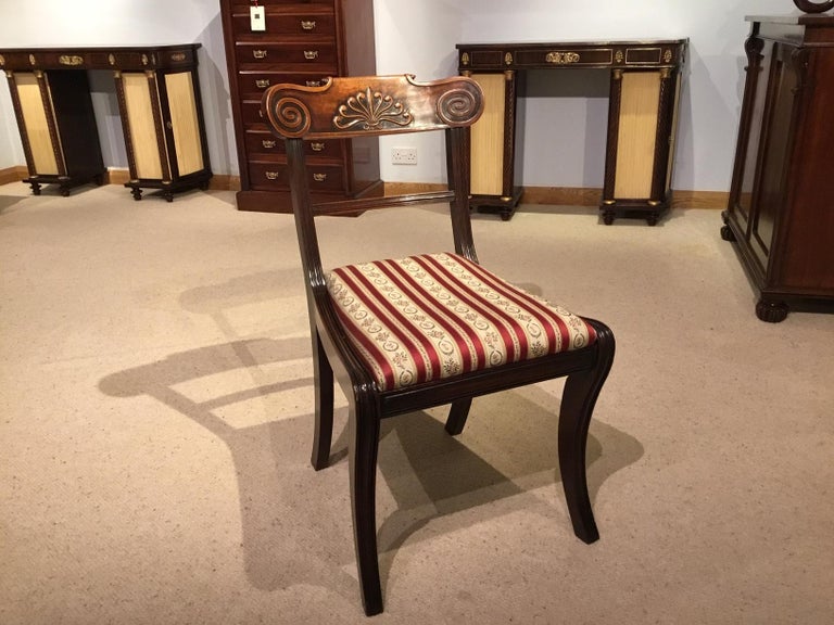 Set of 8 Mahogany Regency Period Antique Dining Chairs, circa 1820 For ...
