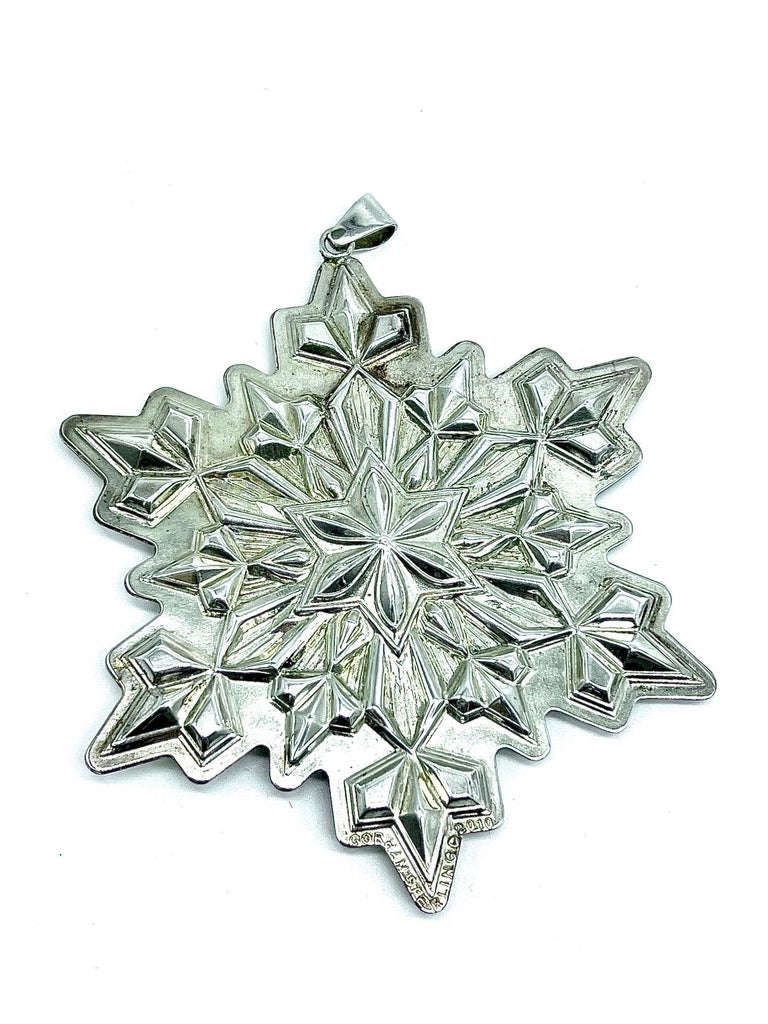 Set of 9 American Sterling Silver Christmas Snowflake Ornaments For ...