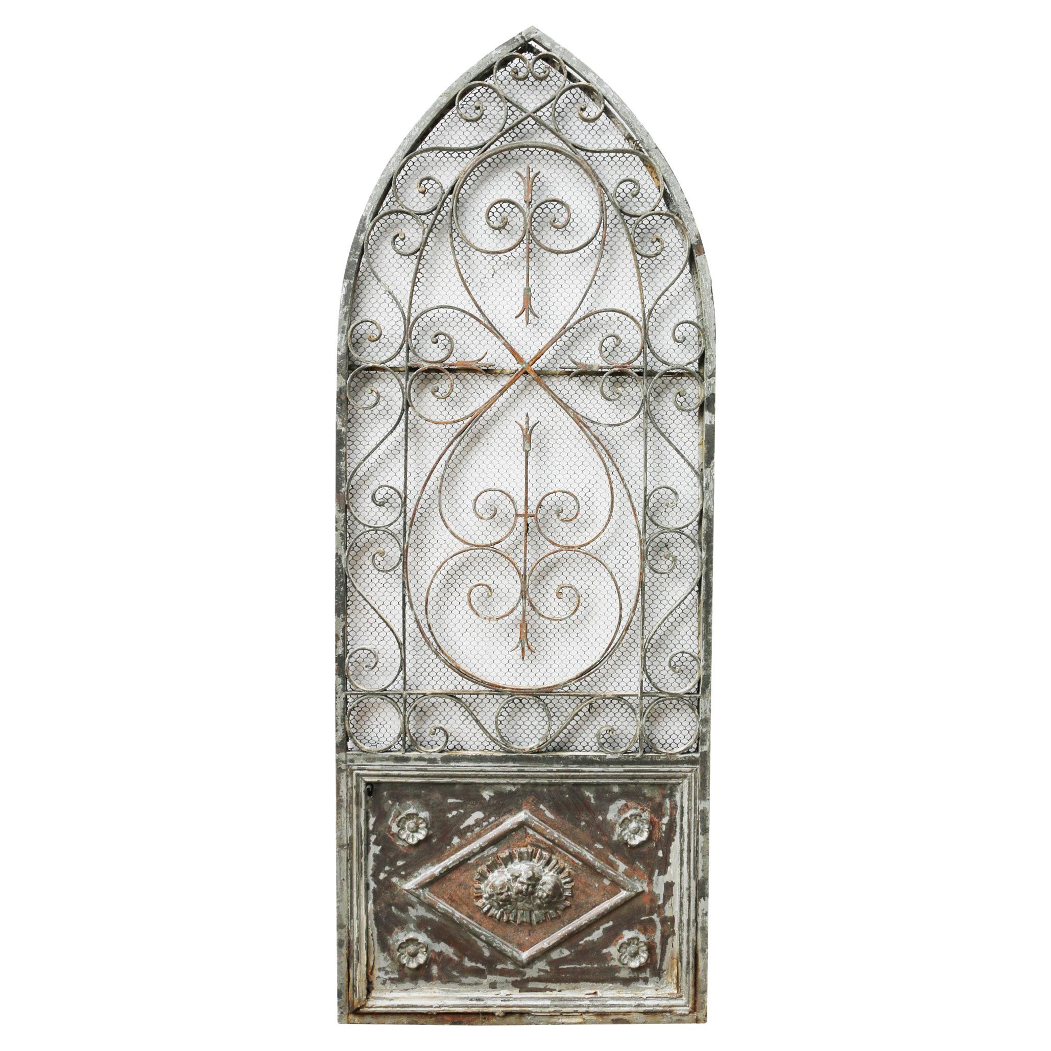 Antique Wrought Iron Arched Garden Gate For Sale at 1stDibs | wrought ...
