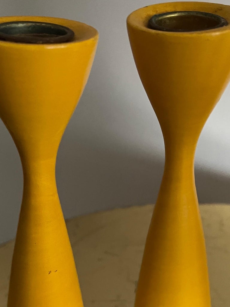Set of Colorful Danish Candlesticks For Sale at 1stDibs
