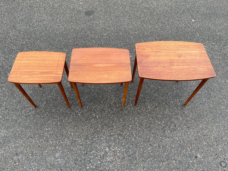 Set of Danish Nesting, Tables from the 1960´S For Sale at 1stDibs