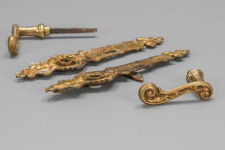 Set of Early 20th Century French Louis XV Style Brass Door Plates and ...