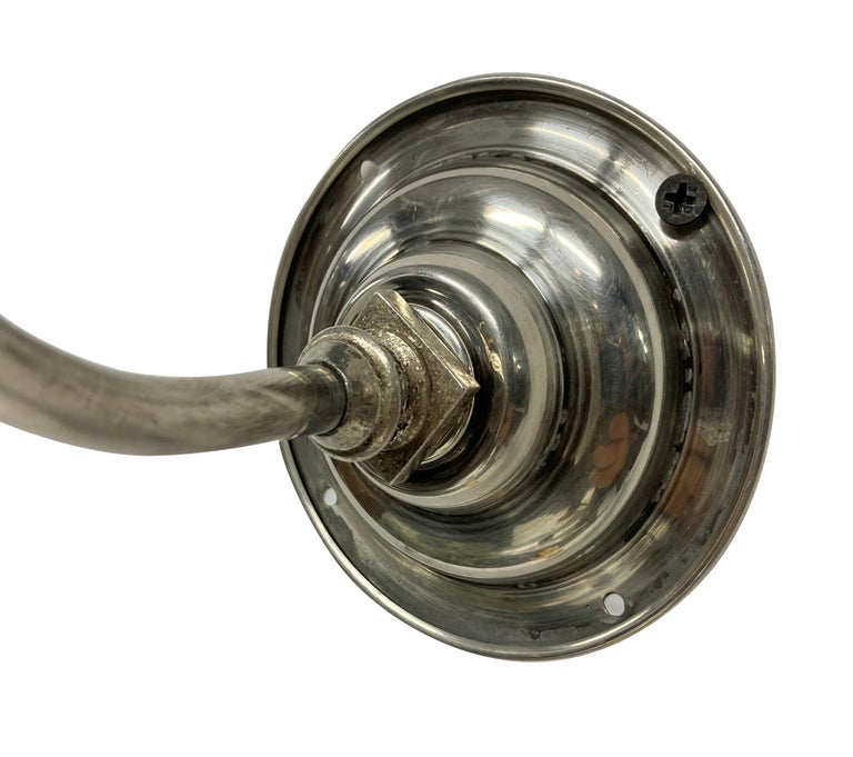 Set of Eight Edwardian Silver Swan Neck Sconces For Sale at 1stDibs