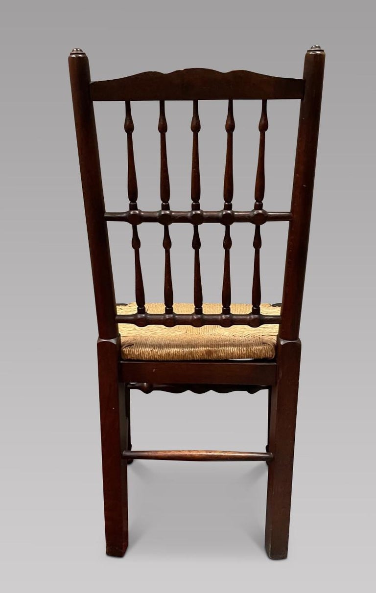 Set of Eight Elm Spindle Back Dining Chairs For Sale at 1stDibs