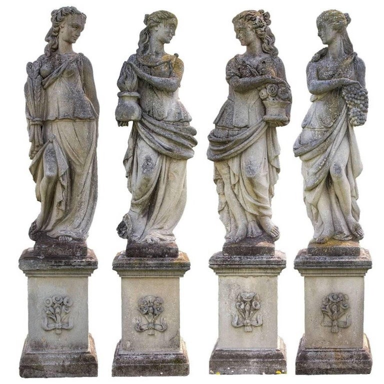 A set of Eight Extraordinary Stone Figures at 1stdibs