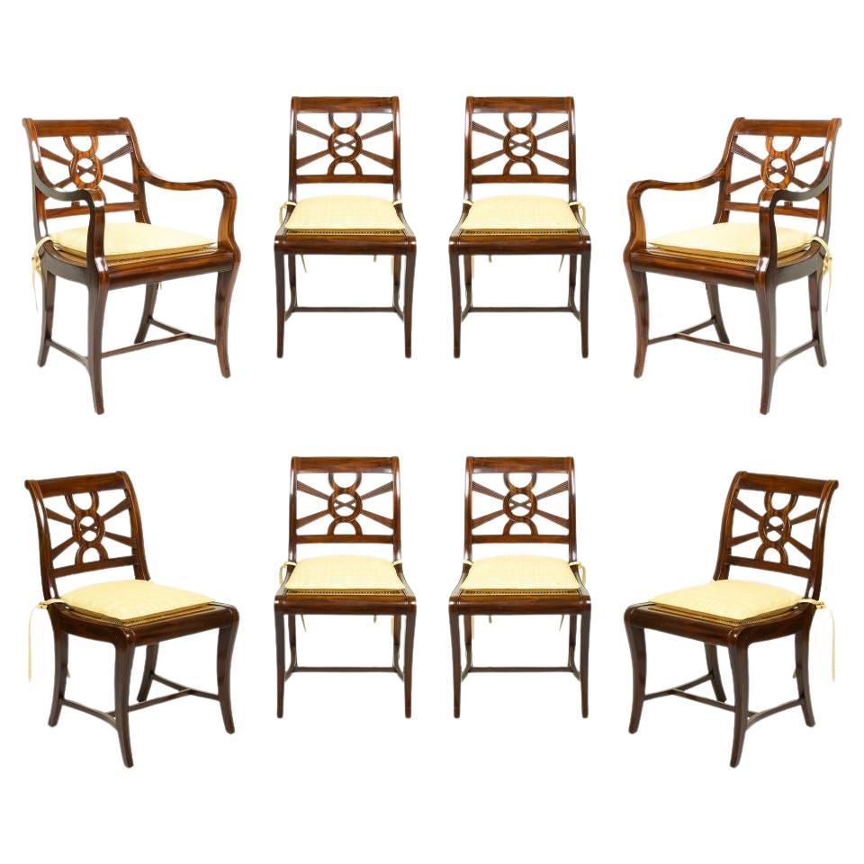 A Set of Eight Regency Style Mahogany and Caned Dining Chairs For Sale ...