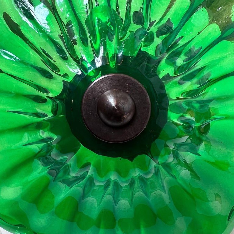 Set of Emerald Green Glass Light Fixtures, Sold Individually For Sale ...