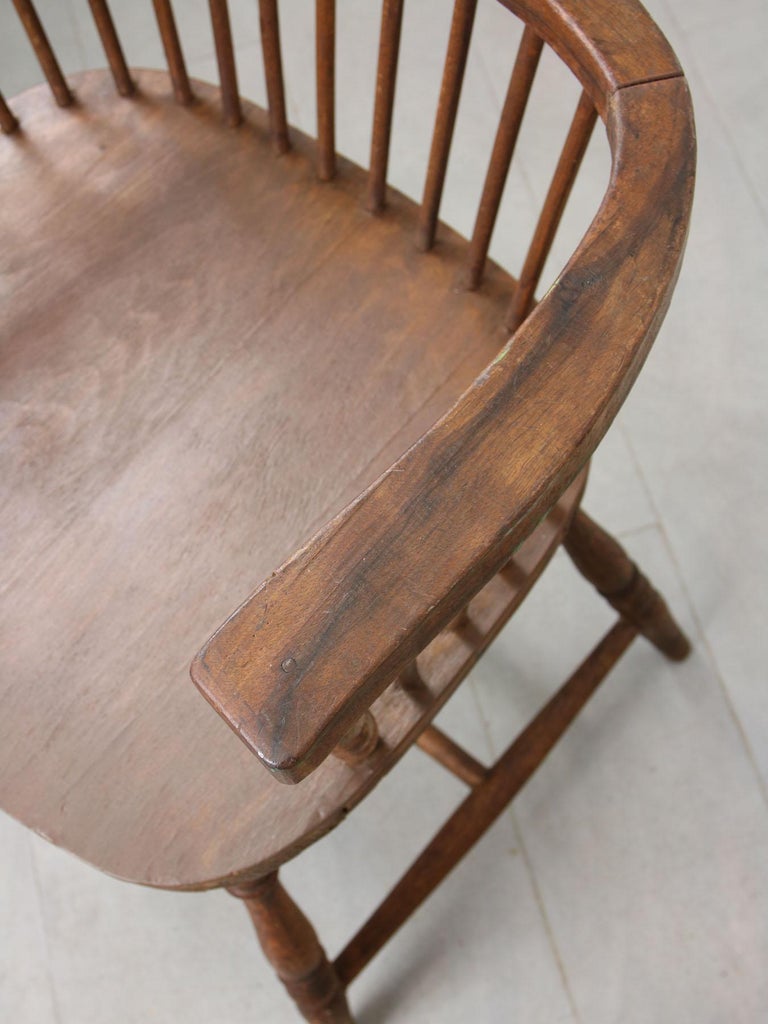 Set of English Antique Windsor Low Back Chairs For Sale at 1stDibs