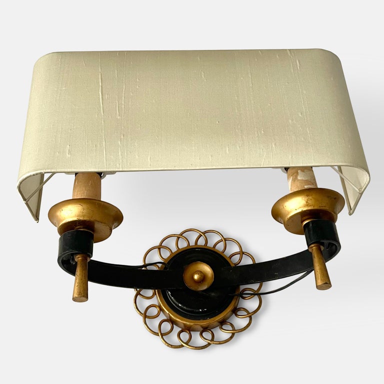 Set of Four 1940s French Wall Lights in the Style of Gilbert Poillerat For Sale at 1stDibs