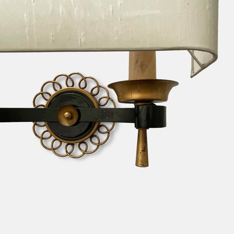 Set of Four 1940s French Wall Lights in the Style of Gilbert Poillerat ...