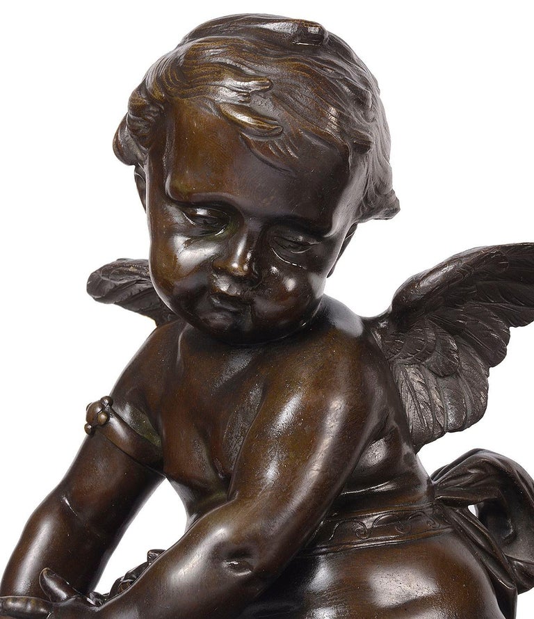 A set of four 19th Century bronze cherubs depicting the four seasons ...
