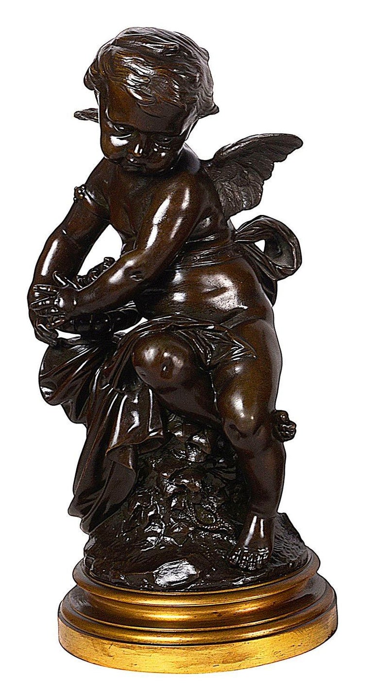 A set of four 19th Century bronze cherubs depicting the four seasons ...