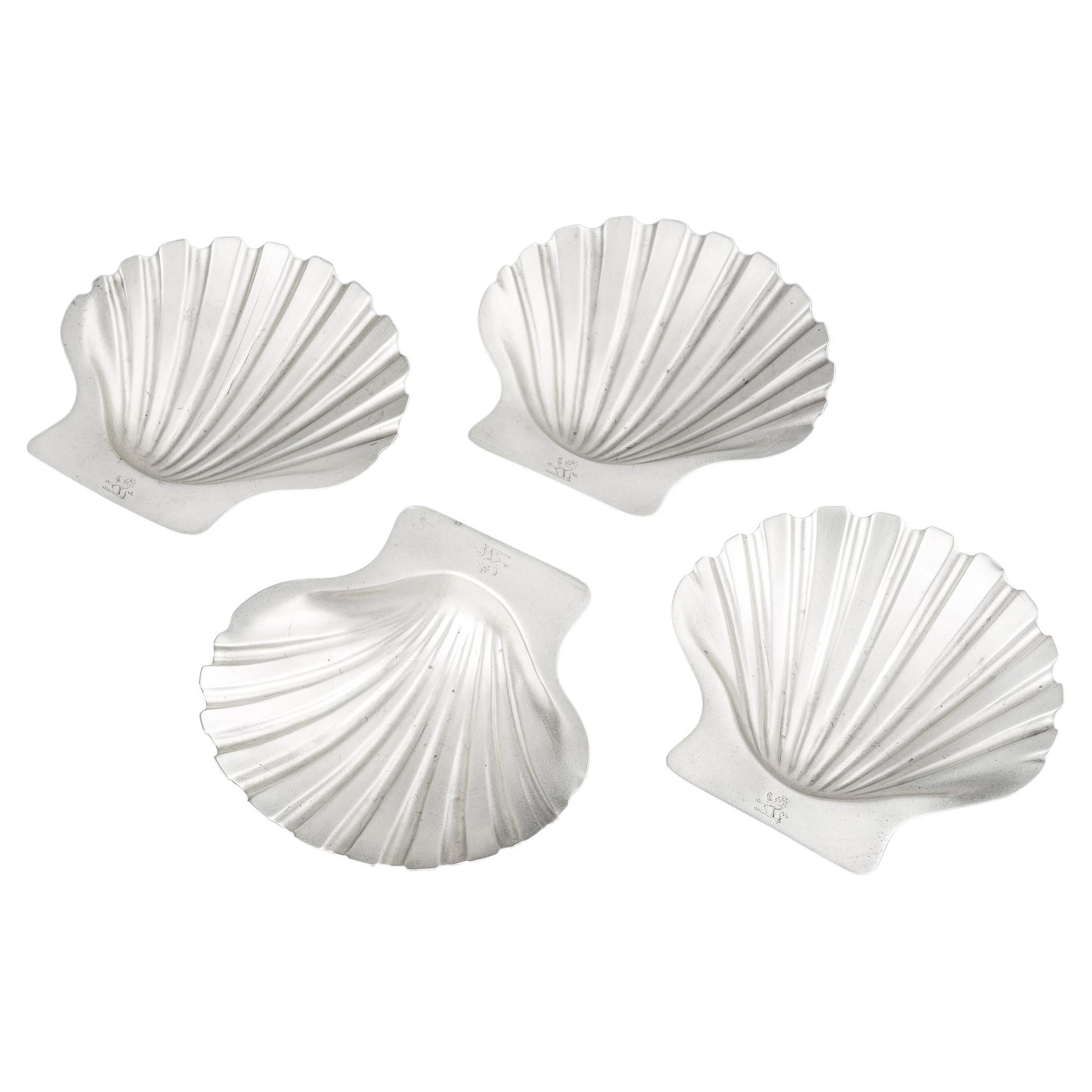 Set of Four George IV Butter Shells Made in London in 1822 by Robert ...