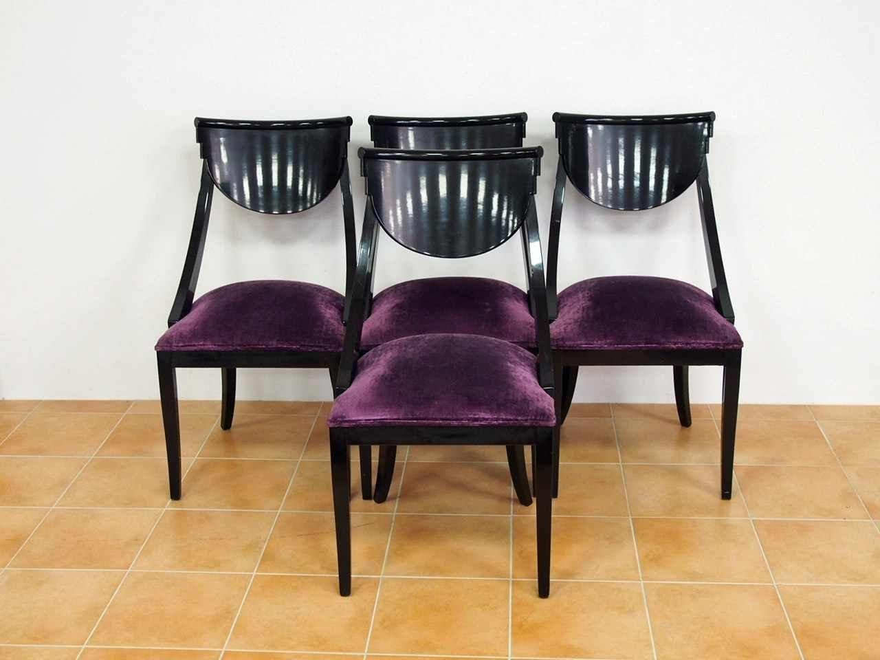 A set of four Gondola dining chairs by Pietro Costantini. Italy 1980s ...