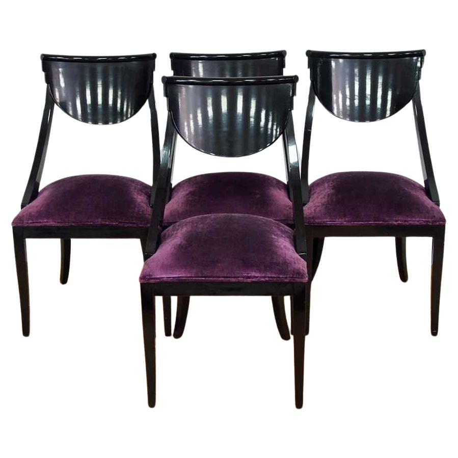 A set of four Gondola dining chairs by Pietro Costantini. Italy 1980s ...