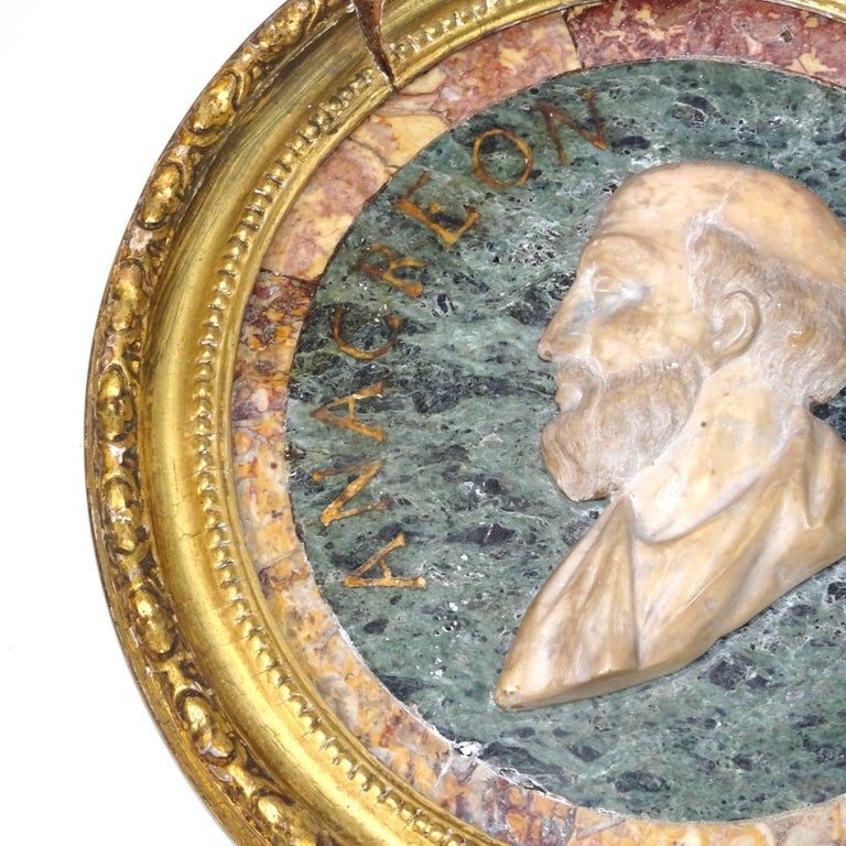 18th Century Set of Four Italian Grand Tour Specimen Marble Portrait ...