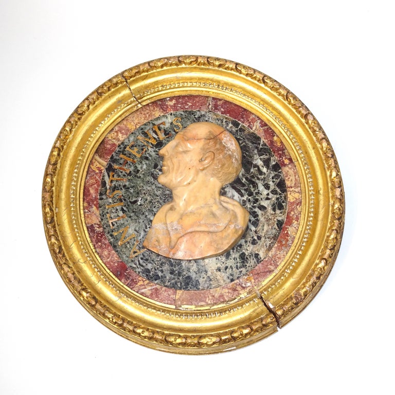 18th Century Set of Four Italian Grand Tour Specimen Marble Portrait ...