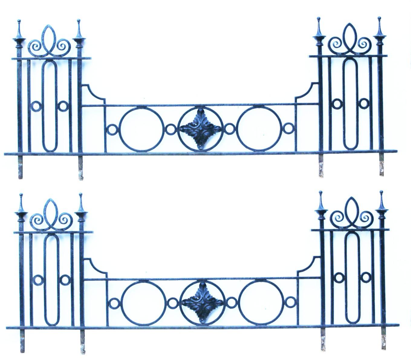 Set of Four Reclaimed Wrought Iron Railings at 1stDibs