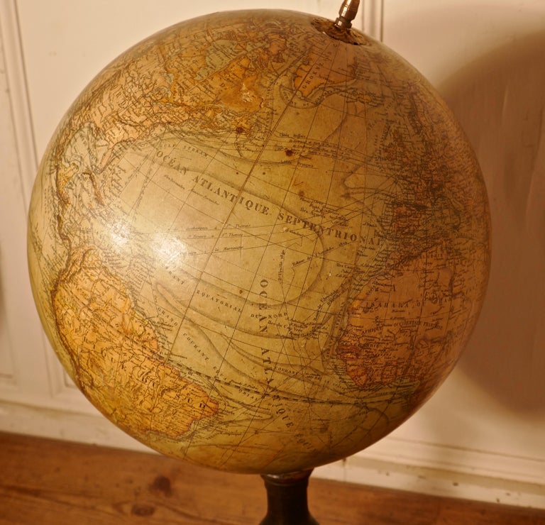 Set of French 19th Century Globes by G Thomas, Terrestre and Metrique ...