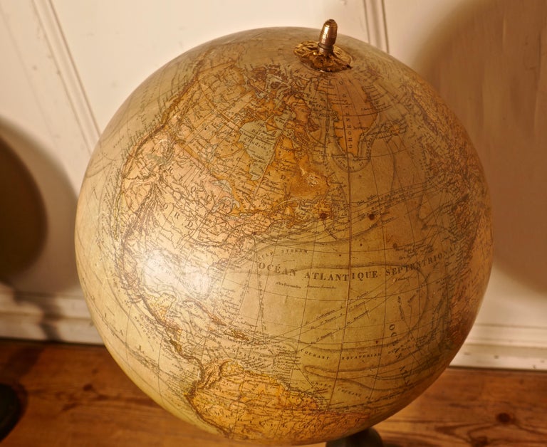 Set of French 19th Century Globes by G Thomas, Terrestre and Metrique ...