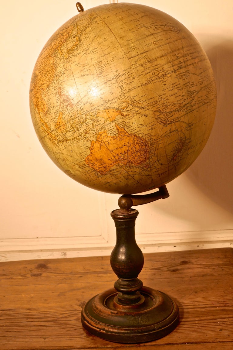 Set of French 19th Century Globes by G Thomas, Terrestre and Metrique ...