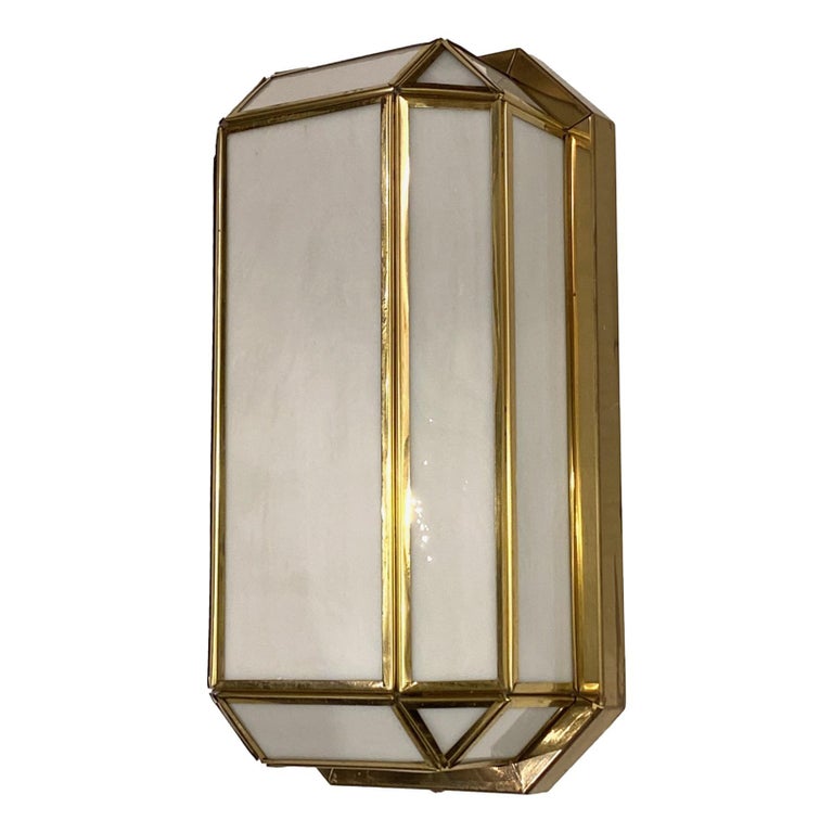 Set of Gilt Sconces with Glass Insets, Sold Per Pair For Sale at 1stDibs