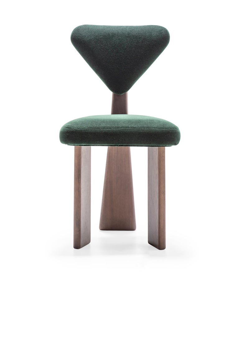 A set of Giraffe Chair in Solid Brazilian Walnut Wood by Juliana ...