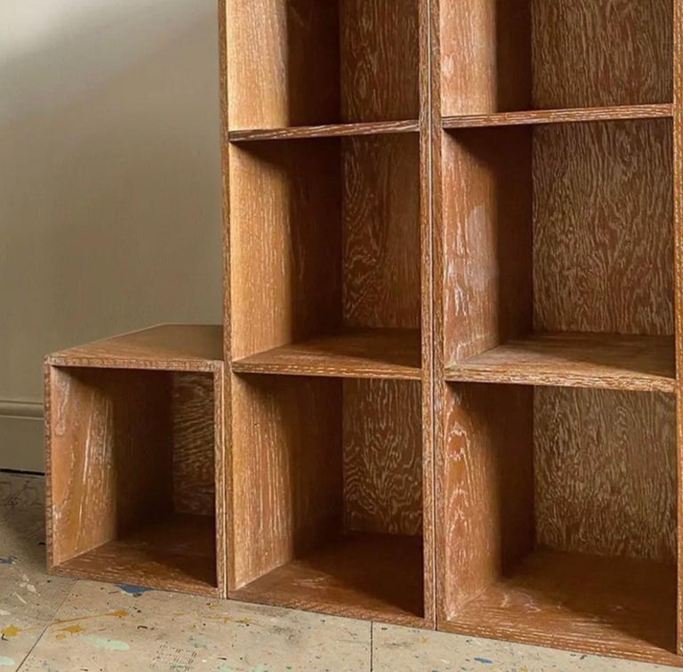 Set of Modular Shelving in Lime Oak For Sale at 1stDibs