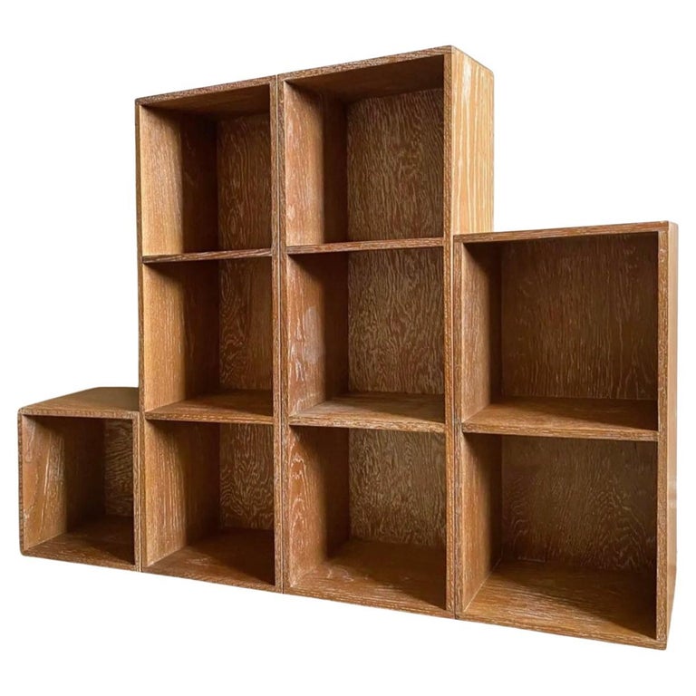 Set of Modular Shelving in Lime Oak For Sale at 1stDibs