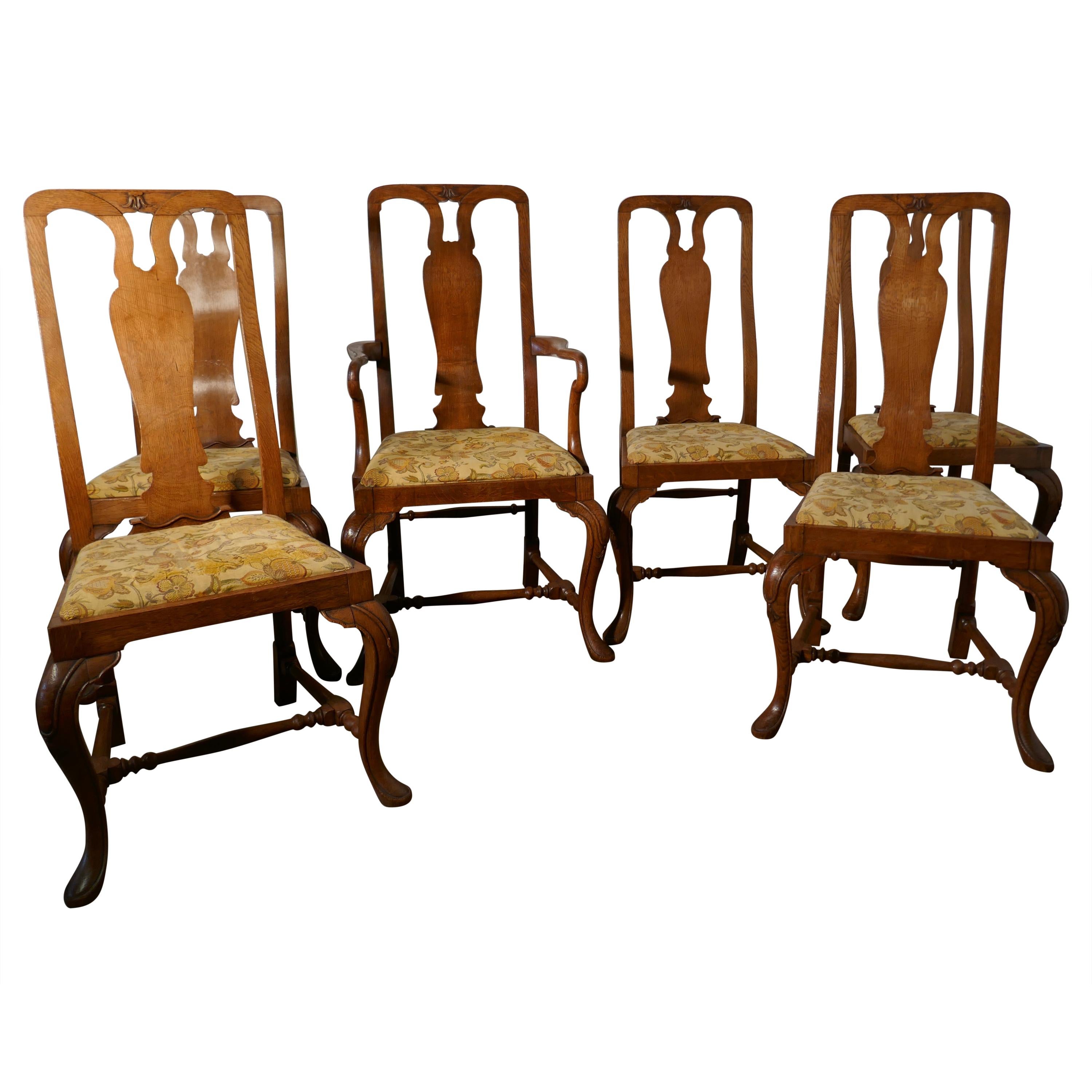 Six Arts and Crafts Handcrafted Chairs at 1stDibs