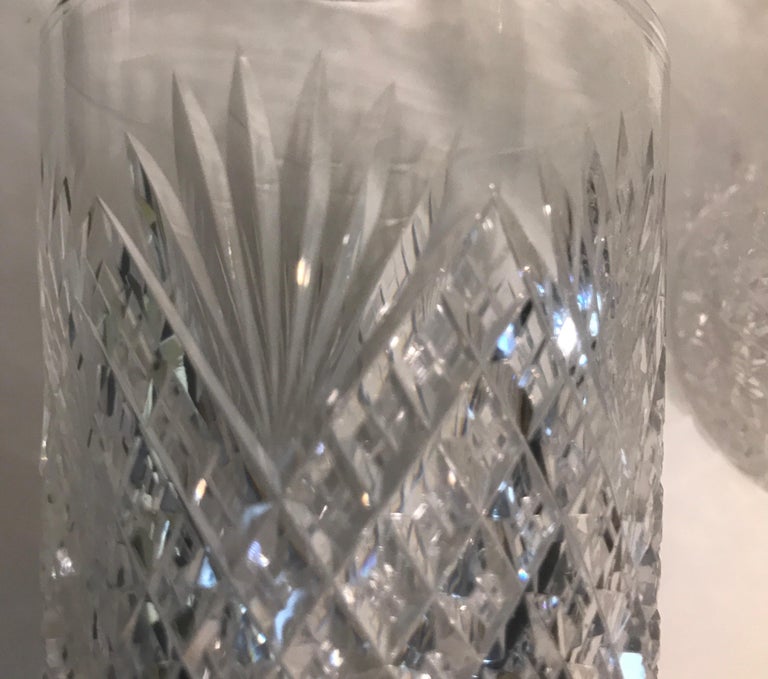 Set of Six Beautifully Hand Cut Crystal Rock Glasses Art Deco, 1920 For ...