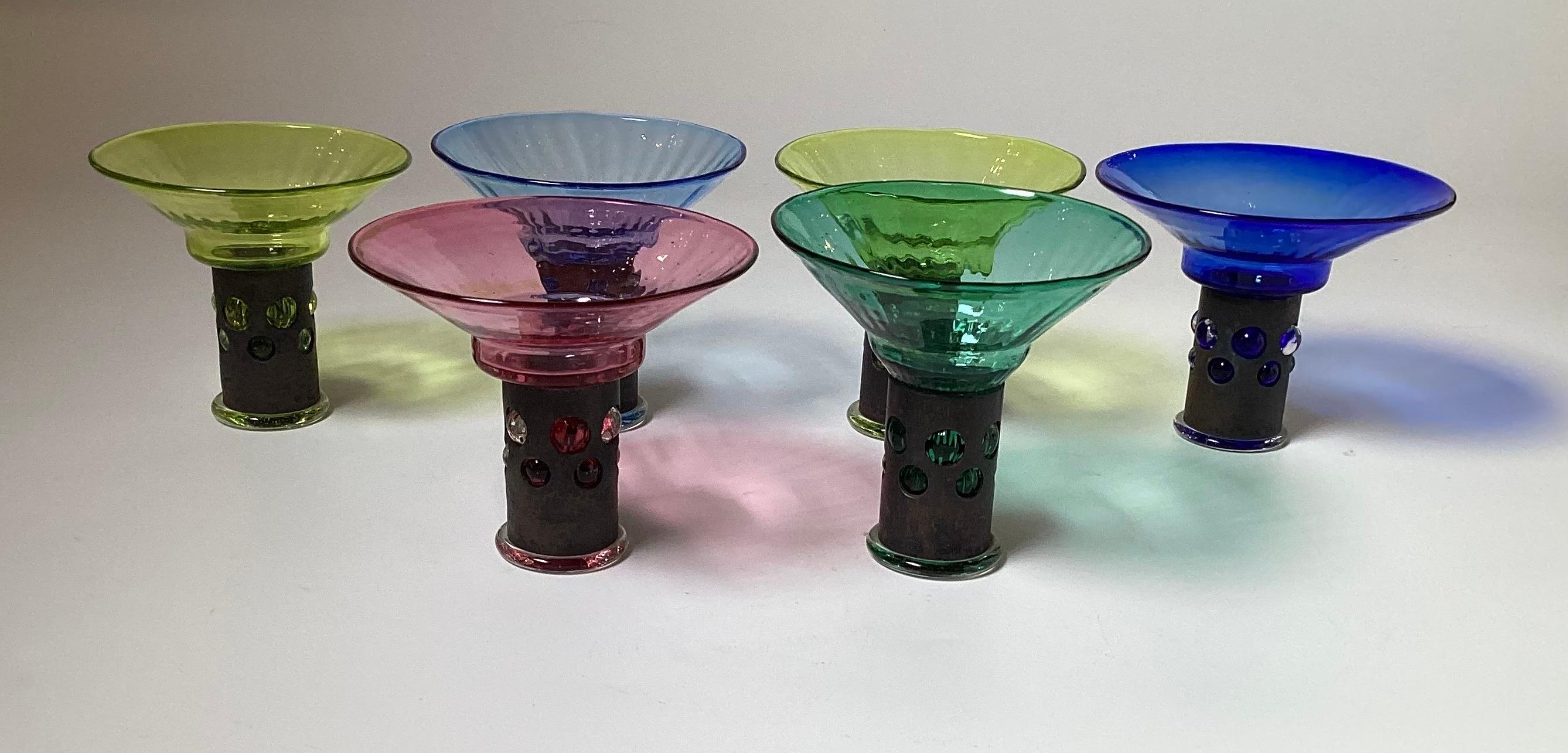 A Set of Six Borek Sipek Cocktail Glasses For Sale at 1stDibs