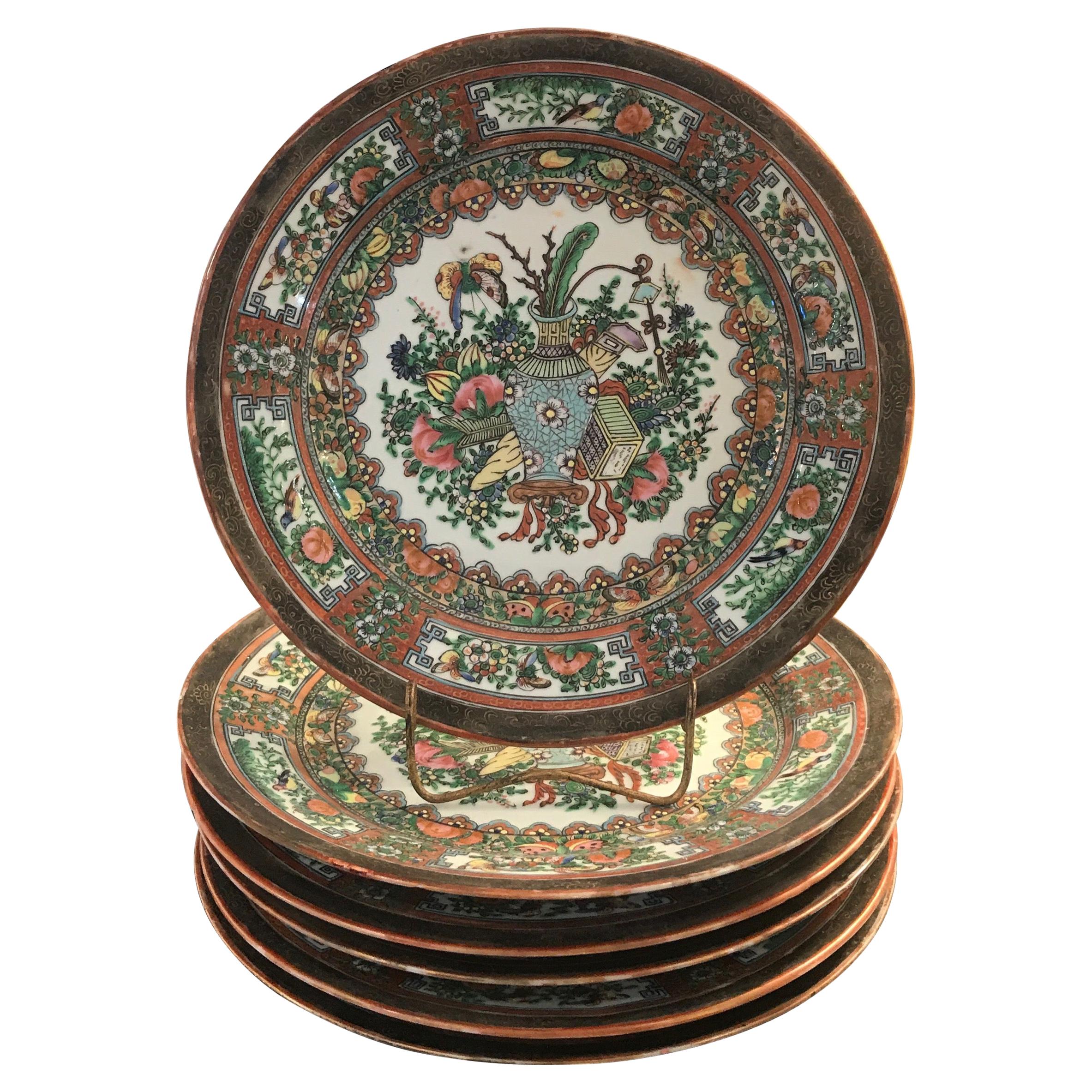 Six Chinese Porcelain Rice Bowls at 1stDibs