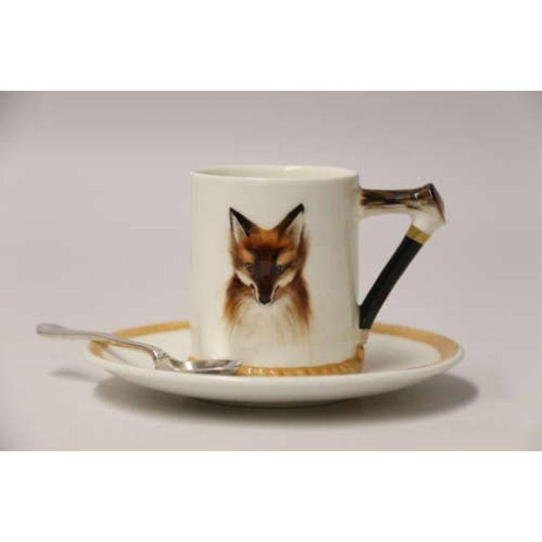 Set of Six English Fox Hunting Royal Doulton Coffee Cups and Saucers ...