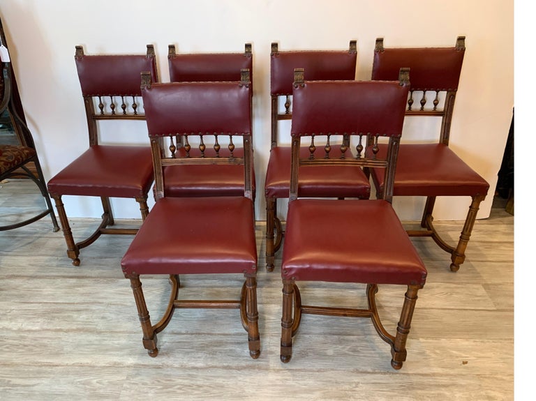 Set of Six Jacobean Style Dinning Chairs at 1stDibs